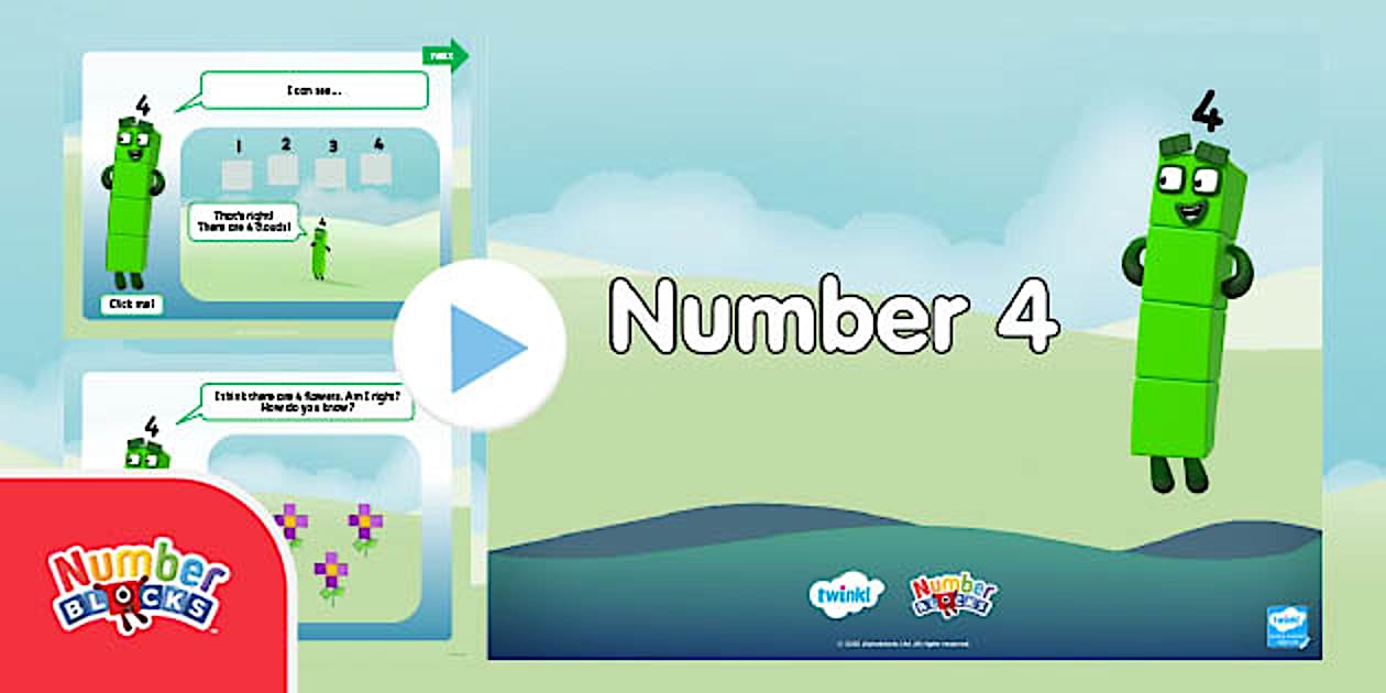 Numberblocks: Number 4 Square Like Me (teacher made)