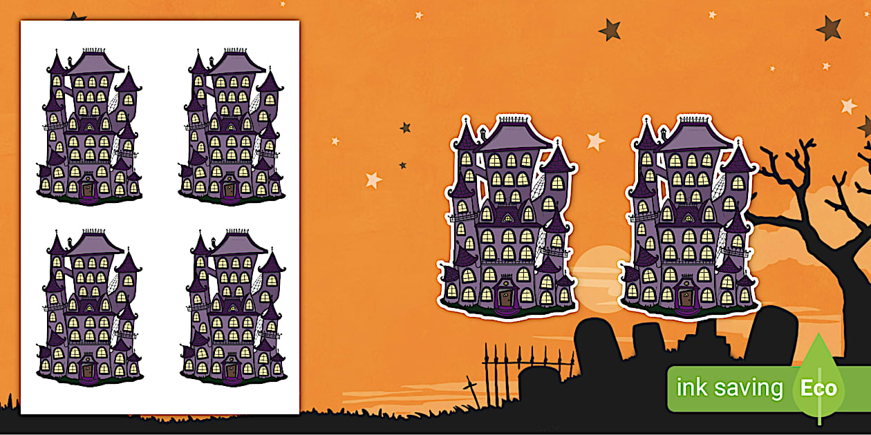 Editable Halloween Haunted House (Small) (Teacher-Made)