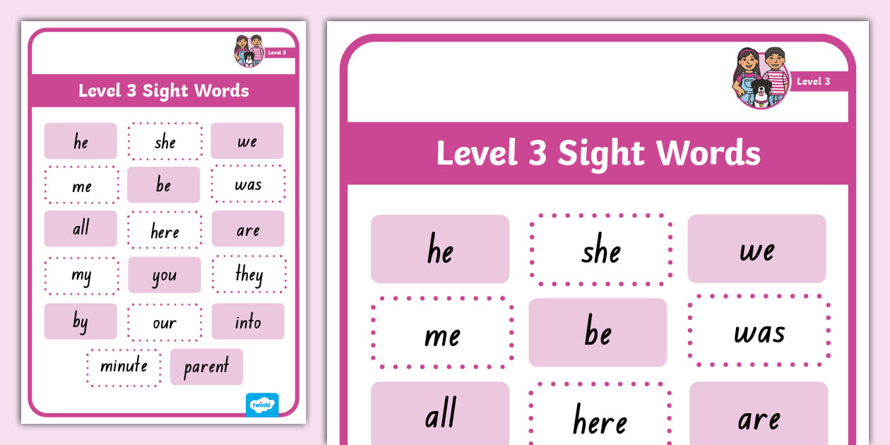 Level 3 Sight Word Poster (Teacher-Made) - Twinkl
