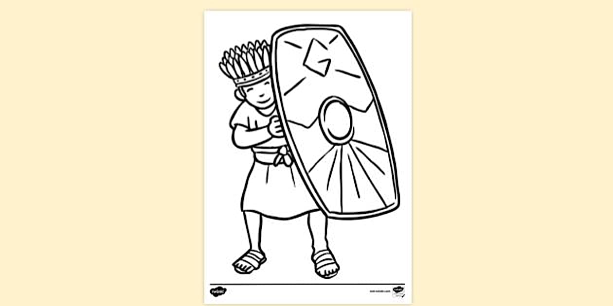 Shield Bearer Colouring Sheet (teacher made) - Twinkl
