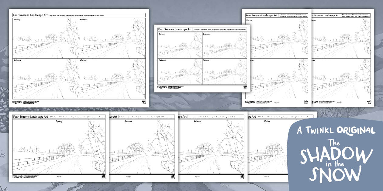 Four Seasons Landscape Art KS2 Activity (teacher made)
