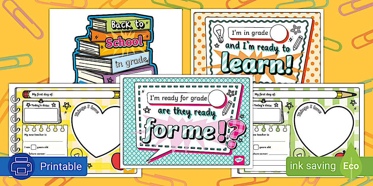 Back to School Photo Prop Cut-Outs