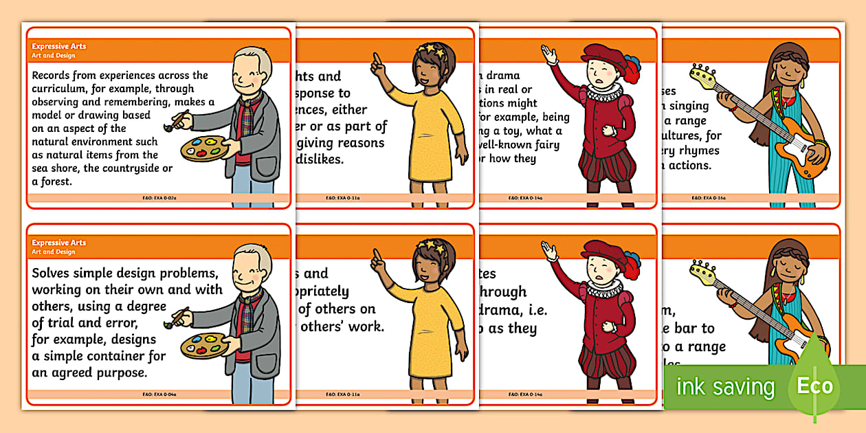 CfE Benchmarks Early Level Expressive Arts Display Cards