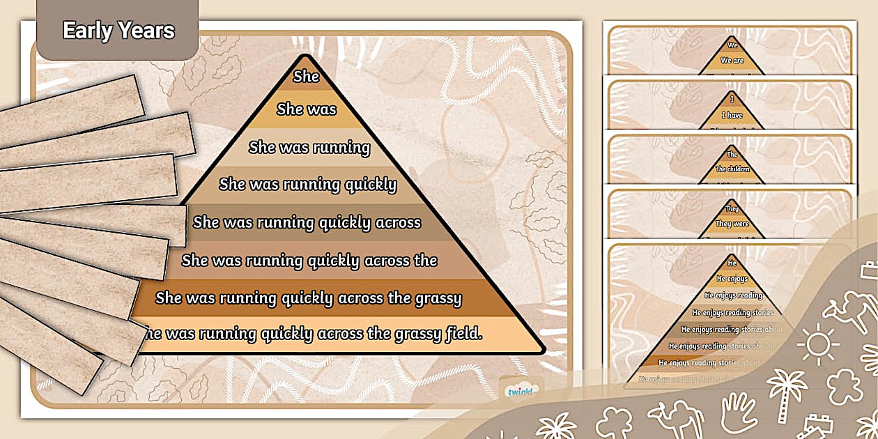 Reading Fluency - Pyramid Sentences Phase 6 (teacher made)