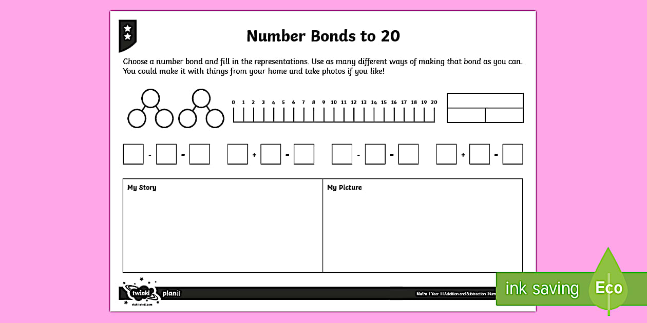 Lower Ability Mastering Bonds of 20 Differentiated Worksheets