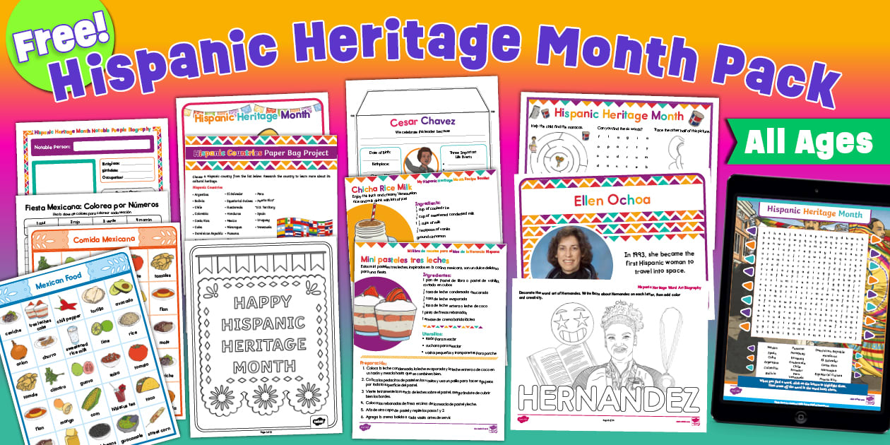 FREE Hispanic Heritage Month Activity Pack for All Ages