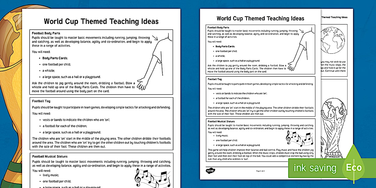 F-2 The World Cup Themed PE Teaching Ideas