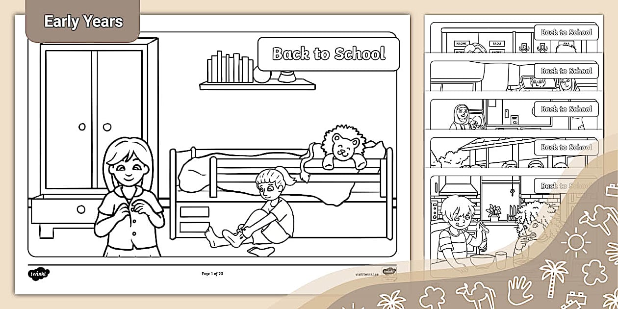 Back to School Colouring Pages (teacher made) - Twinkl