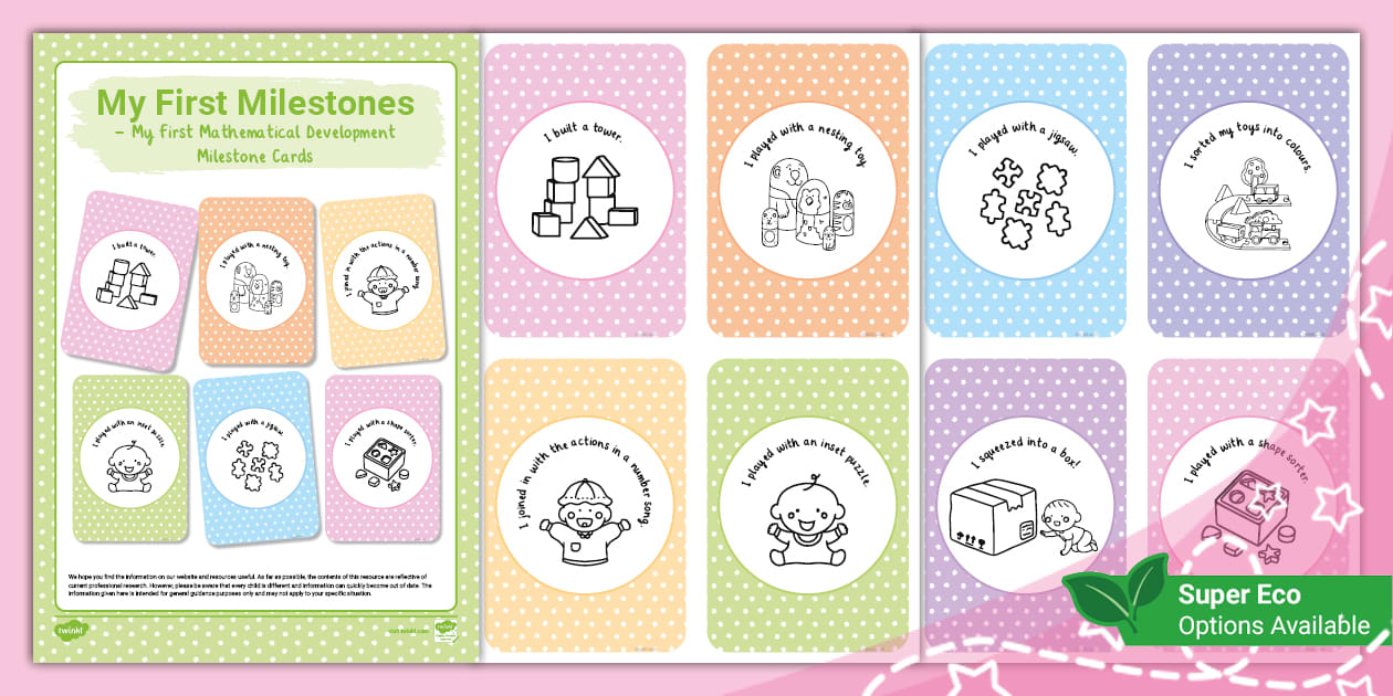 FREE! - My First Mathematical Development Milestone Cards