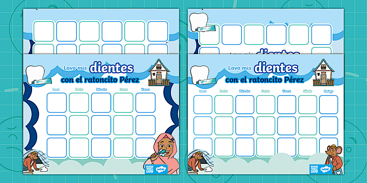 Ratón de los dientes - calendario (Hecho por educadores)