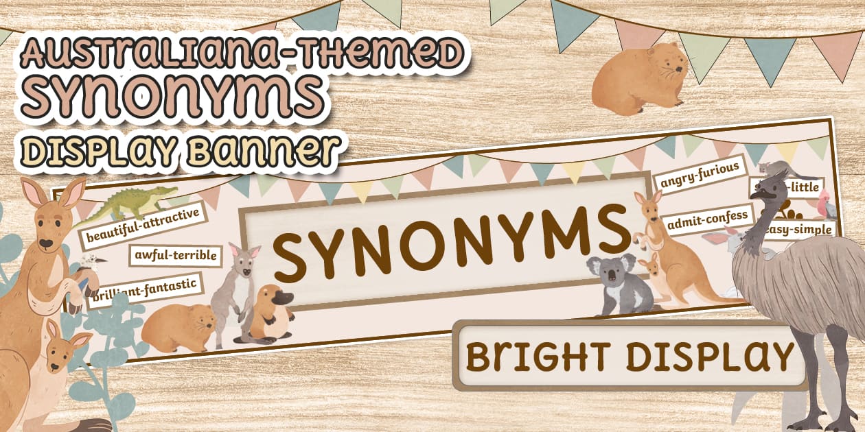 * NEW * Australiana-Themed Synonyms Display Banner
