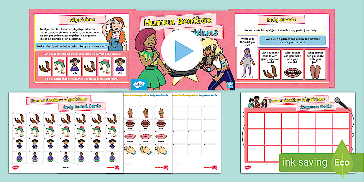 Human Beatbox Algorithms - Twinkl - KS1 (teacher made)