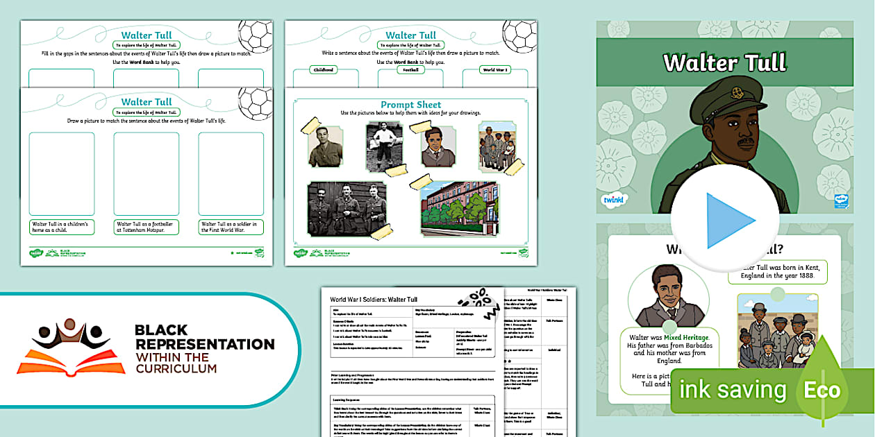KS1 WW1 Soldiers: Walter Tull (teacher made) - Twinkl