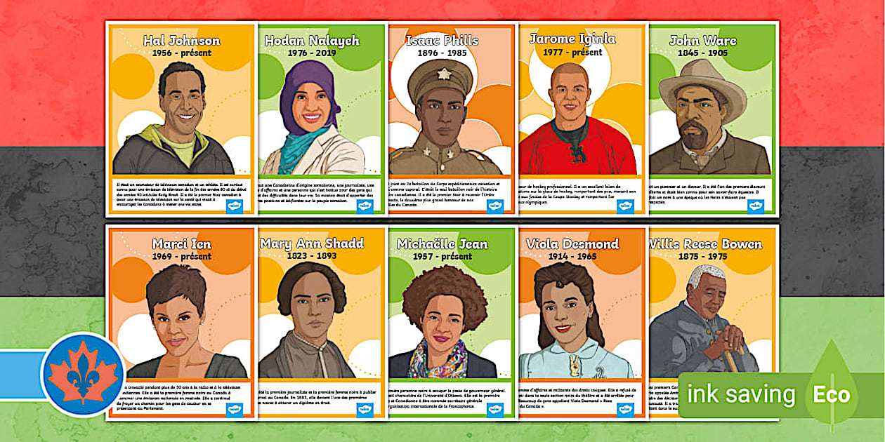 Remarkable Black Canadians Display Posters French - Twinkl