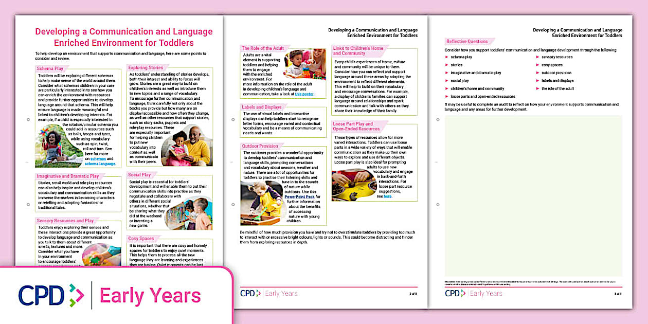Communication and Language Enriched Environment | EYFS CPD