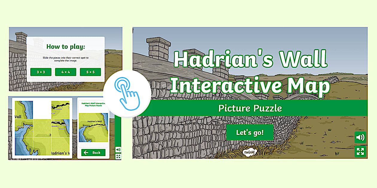 Hadrian's Wall Interactive Map Picture Puzzle for Children!