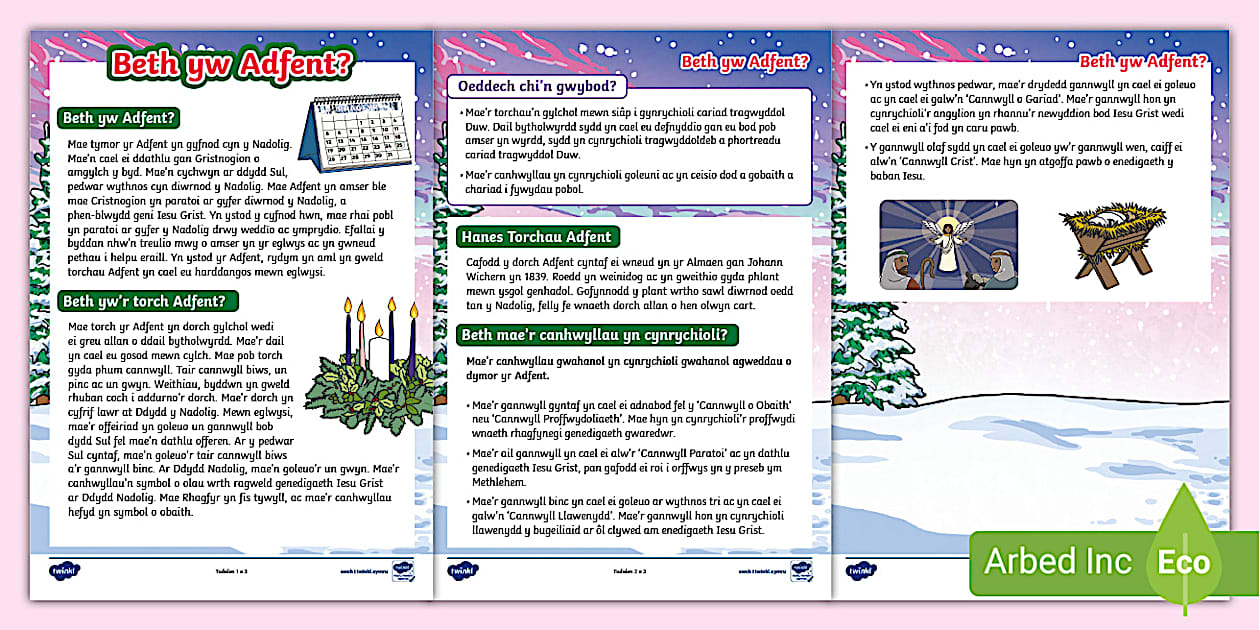 Ffeil Ffeithiau Adfent (Teacher-Made) - Twinkl