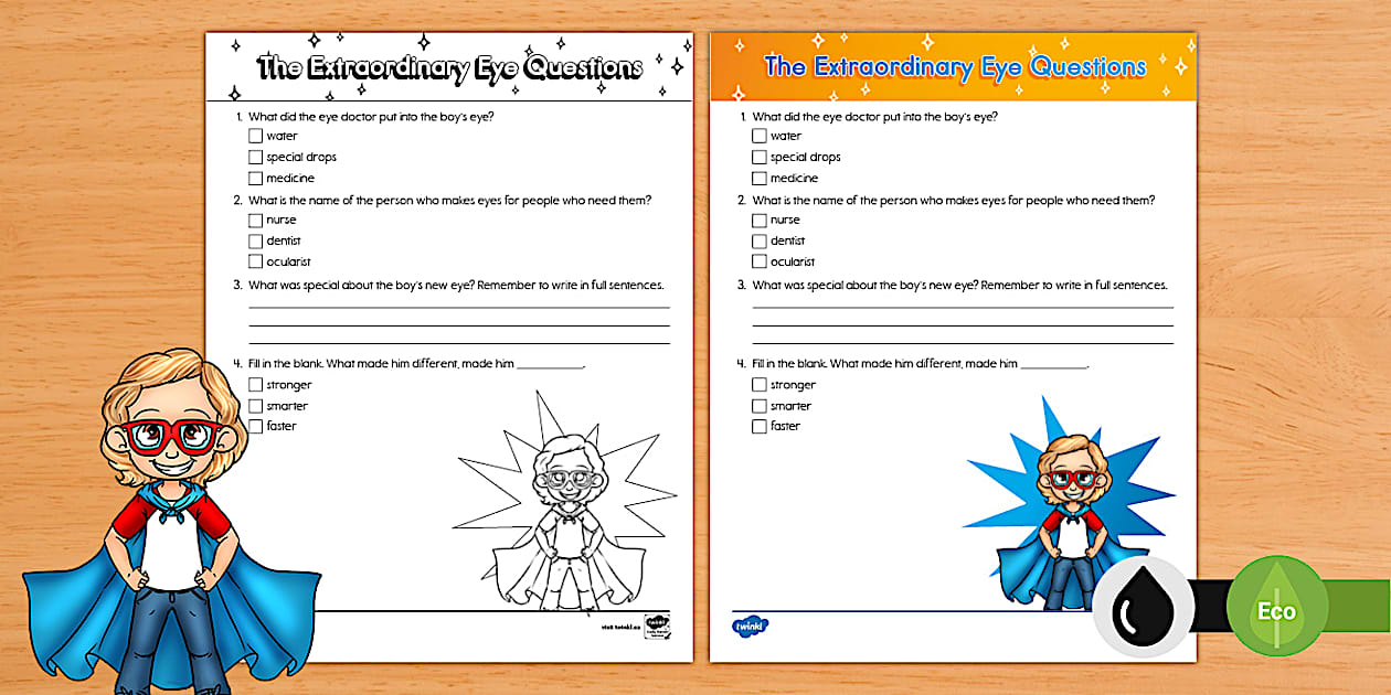 The Extraordinary Eye Reading Comprehension Questions