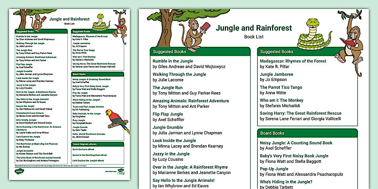 Jungle Stories For Early Years - EYFS Book List | Twinkl