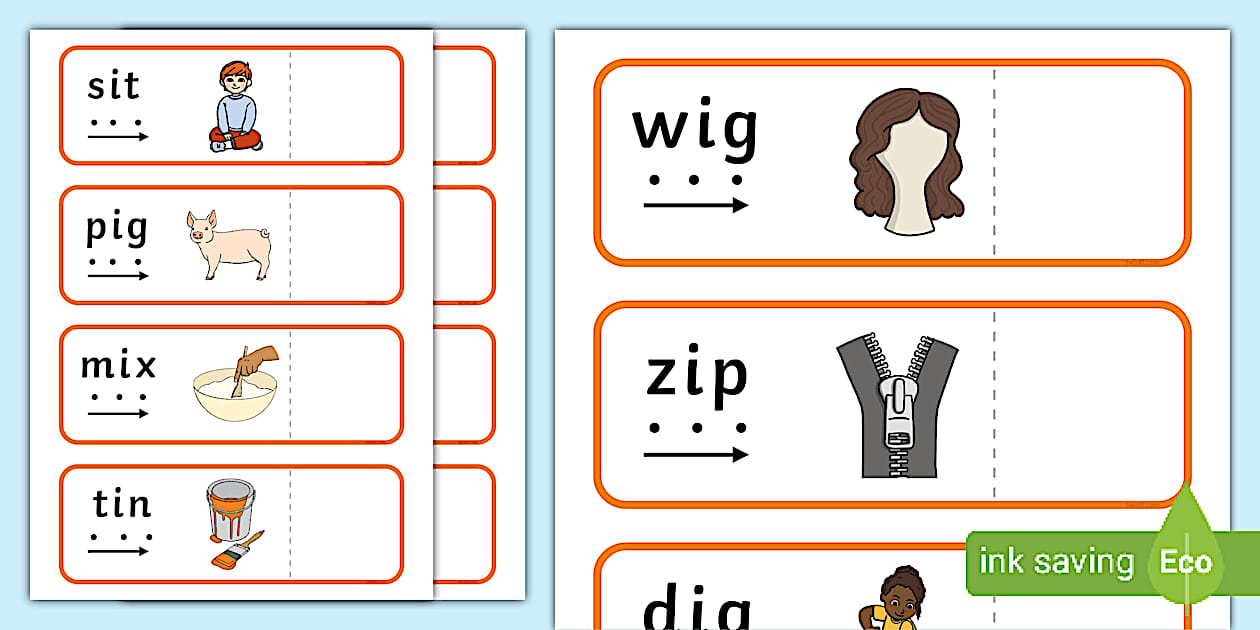 Short 'i' CVC Words - Twinkl Phonemes (teacher made)