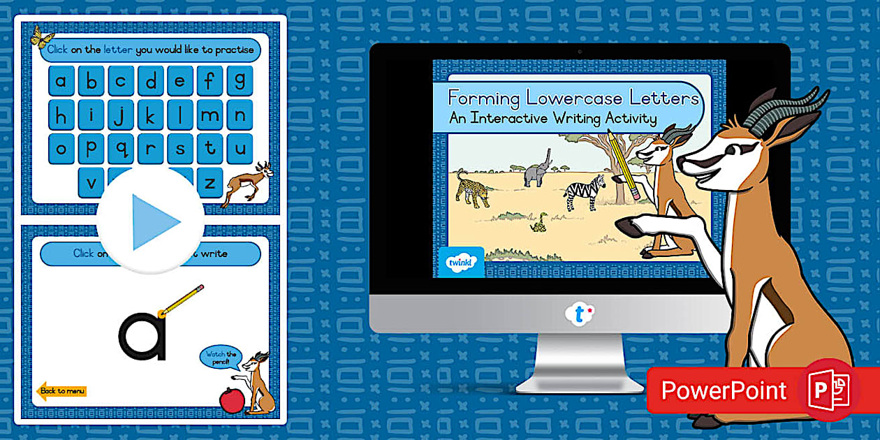 Grade 1 Lowercase Letter Formation PowerPoint (teacher made)