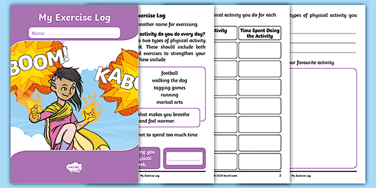 Printable PE Log - Twinkl Move at Home - KS1 - KS2 - Twinkl