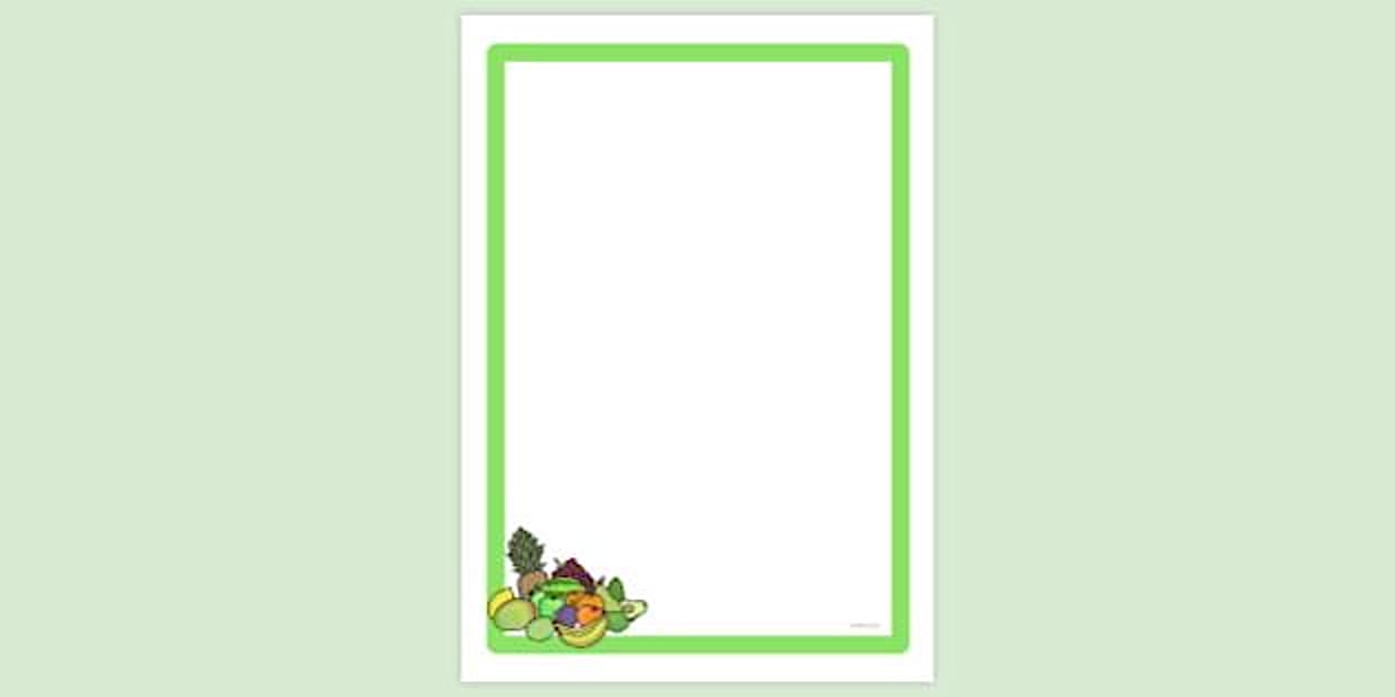 Simple Blank Fruits Page Border | Page Borders | Twinkl