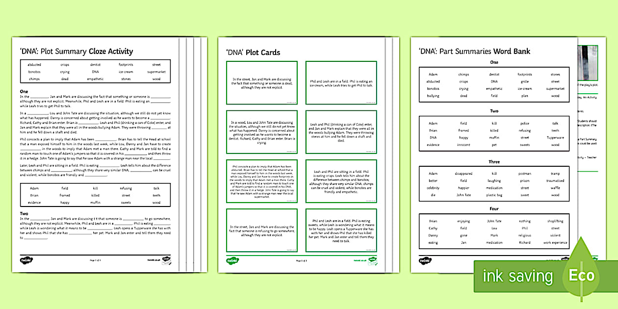 GCSE DNA Plot Activity Pack - Twinkl