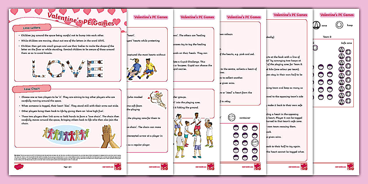 Valentine's PE Games - Twinkl - KS2 (Teacher-Made) - Twinkl