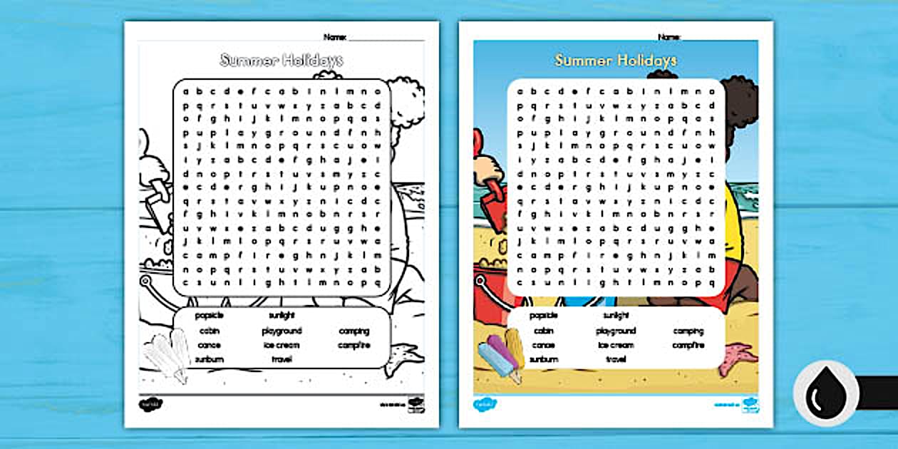 Summer Word Search Grade 3 | Printable Vocabulary Activity