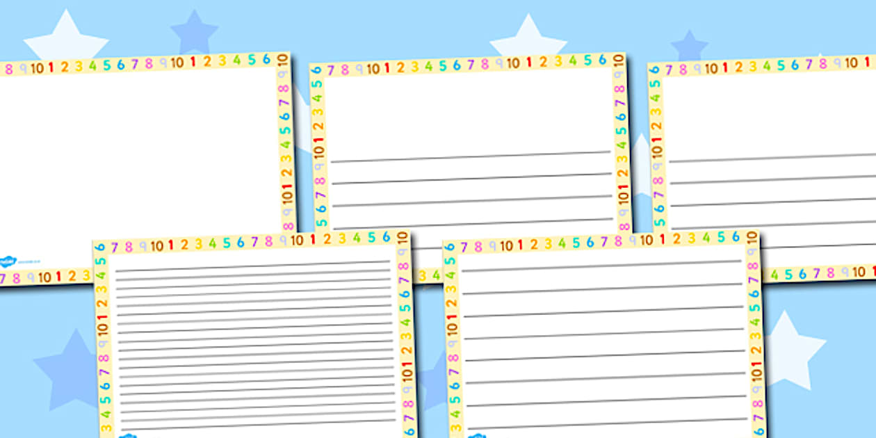 Editable Landscape Number Page Borders (teacher made)