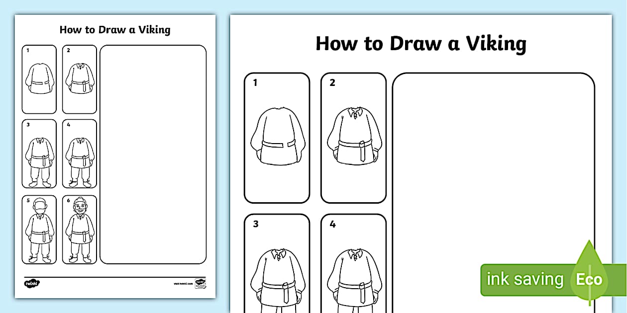How to draw a Viking Activity | Twinkl | Vikings | Art | KS1