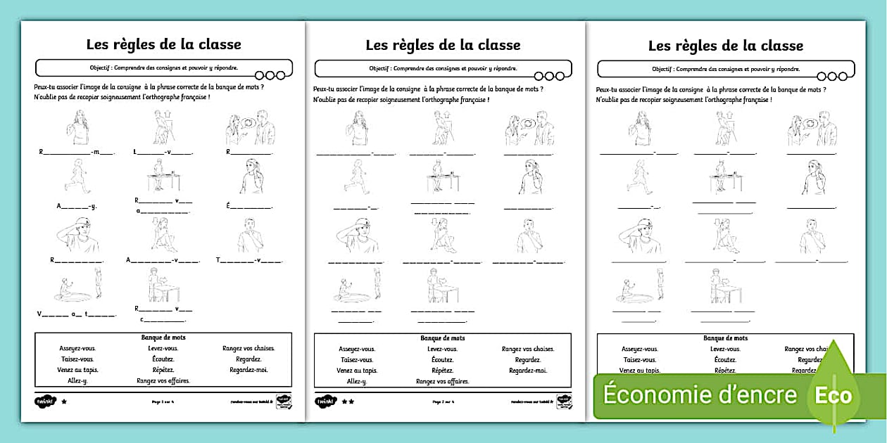 Les règles de la classe