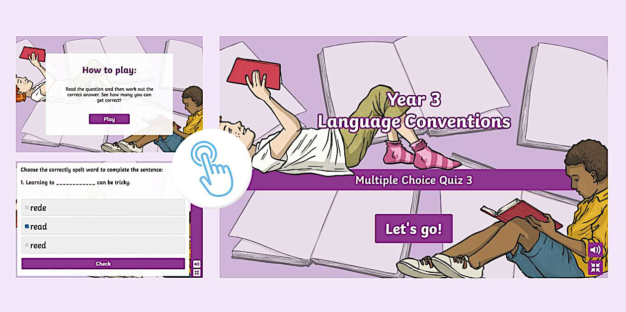 Year 3 Language Conventions Multiple Choice Quiz - Twinkl