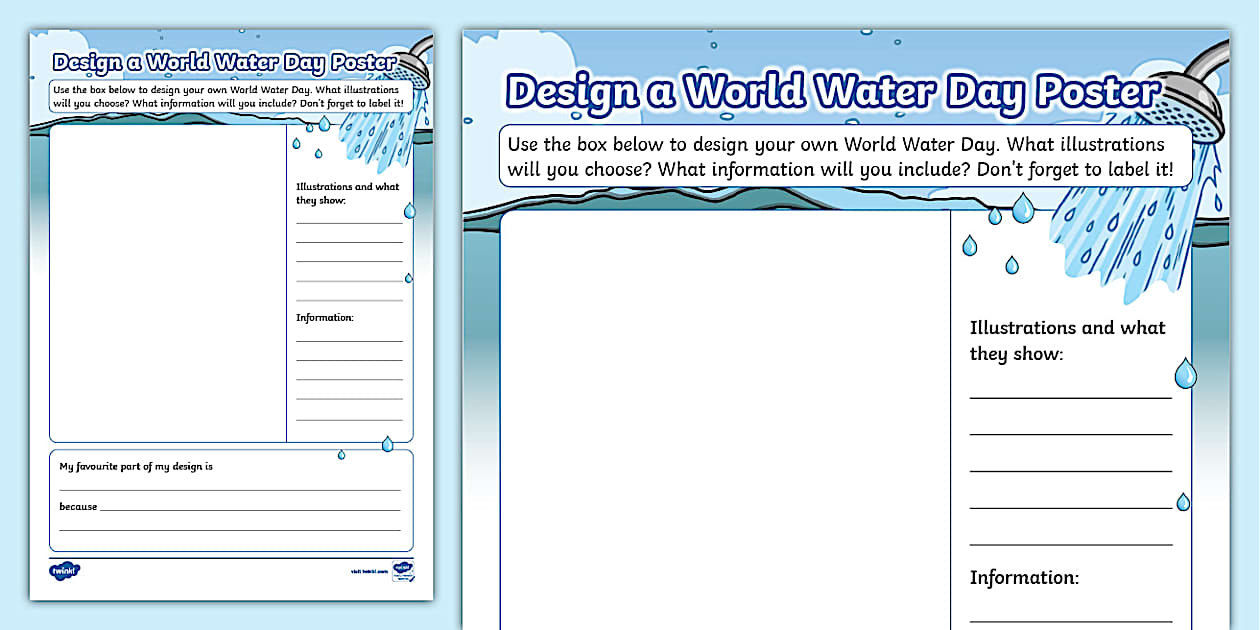 Design a World Water Day Poster Worksheet