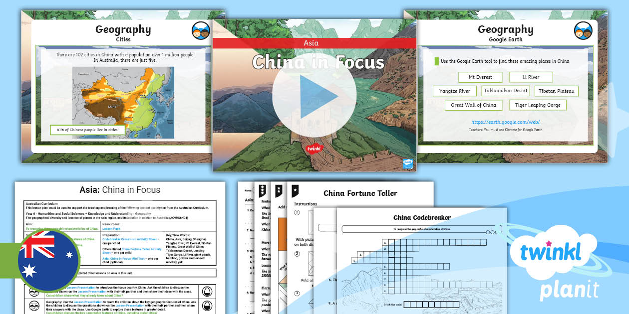 Year 6 HASS Geography Asia Lesson 6 China in Focus