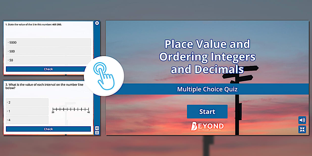 👉 Place Value and Ordering Integers and Decimals Quiz