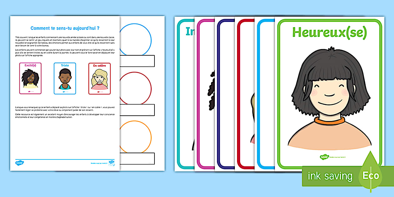 Pack d'affichage : Exprimer ses émotions (teacher made)