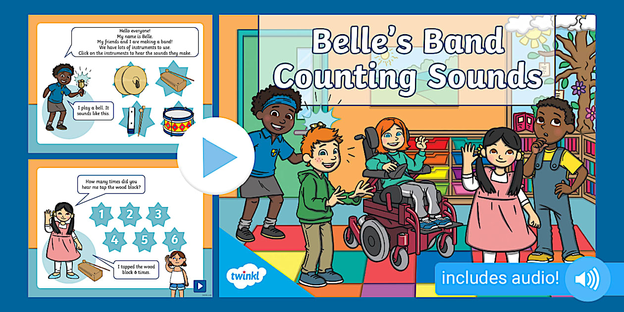 👉 Belle's Band Counting Sounds PowerPoint - Twinkl