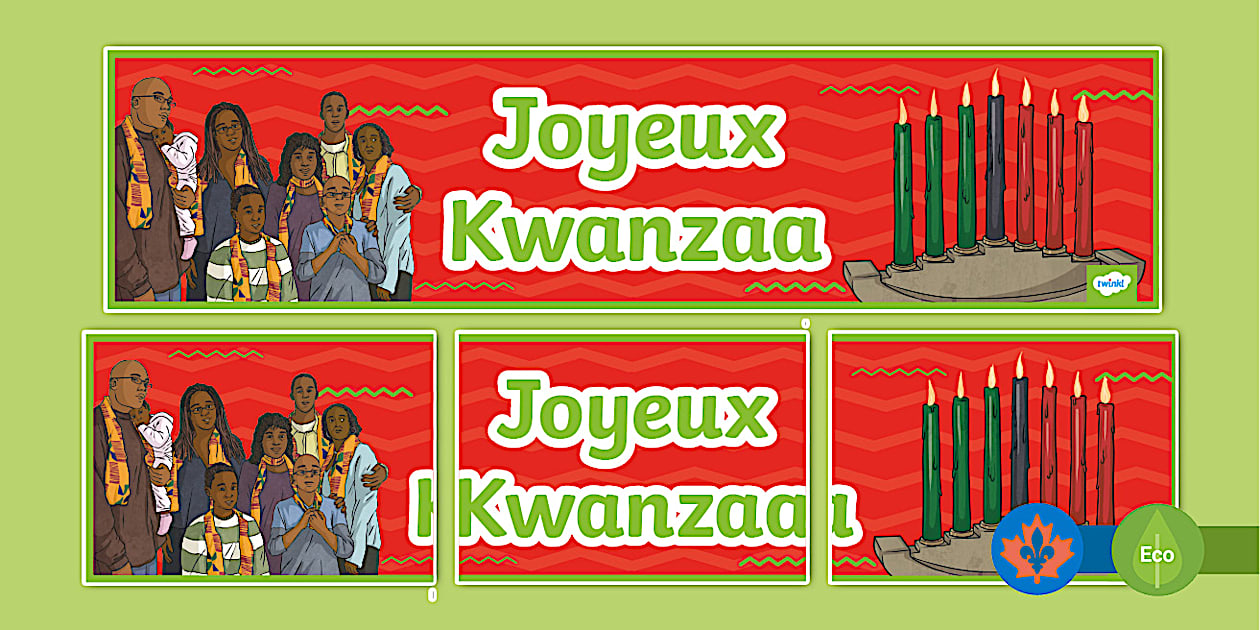 Kwanzaa Display Banner French (Teacher-Made) - Twinkl