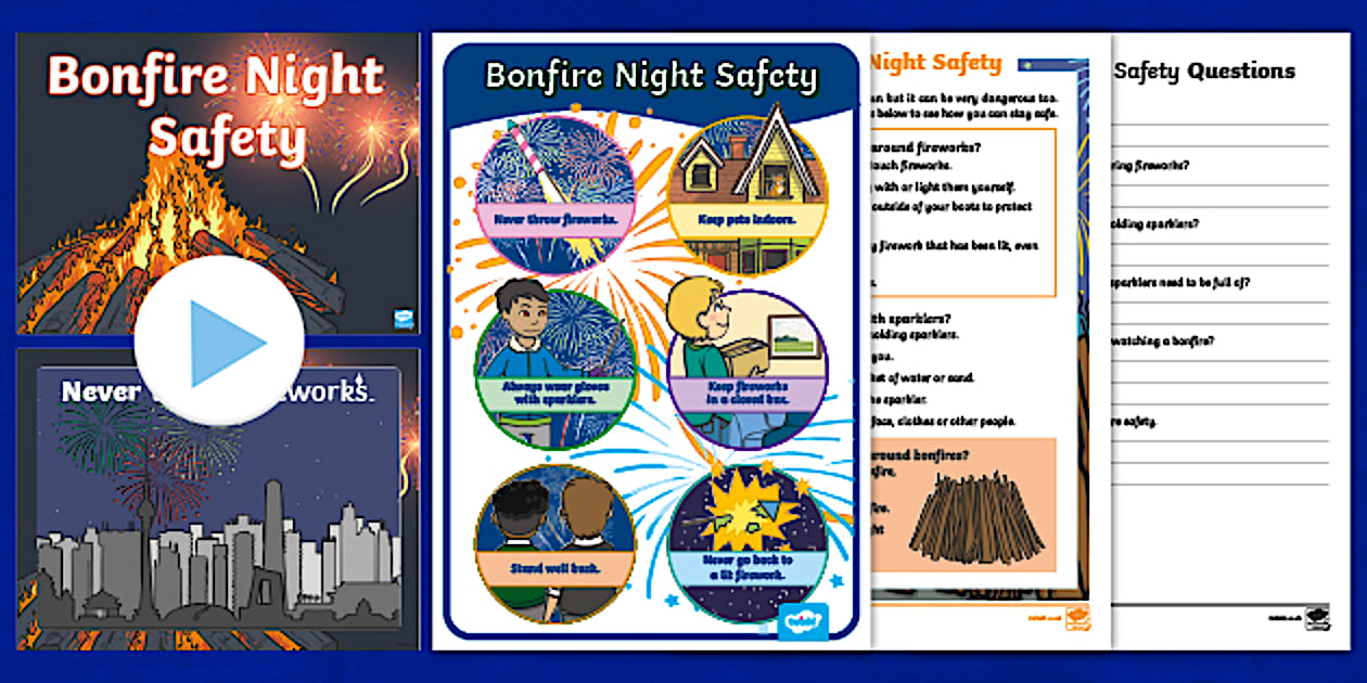 Bonfire Night Safety Poster Resource Pack (teacher made)