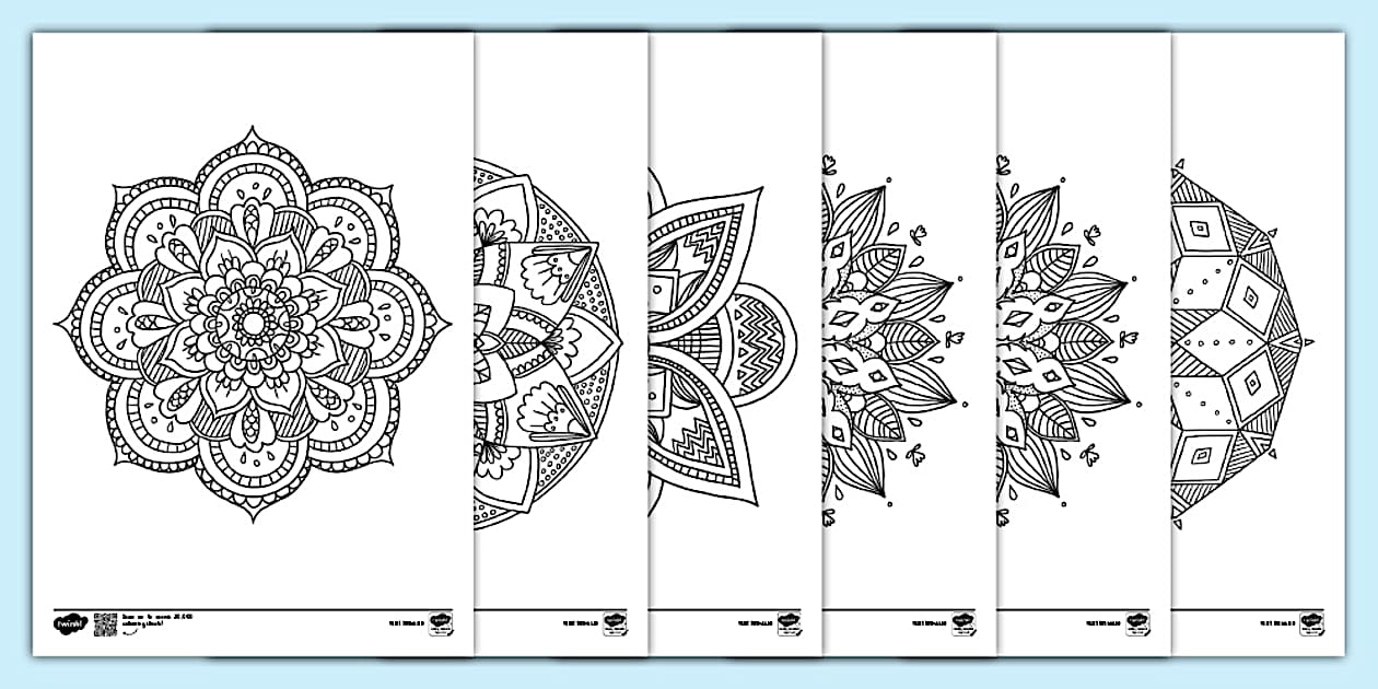 Mandala Mindfulness Colouring Pages - Mindfulness - Twinkl
