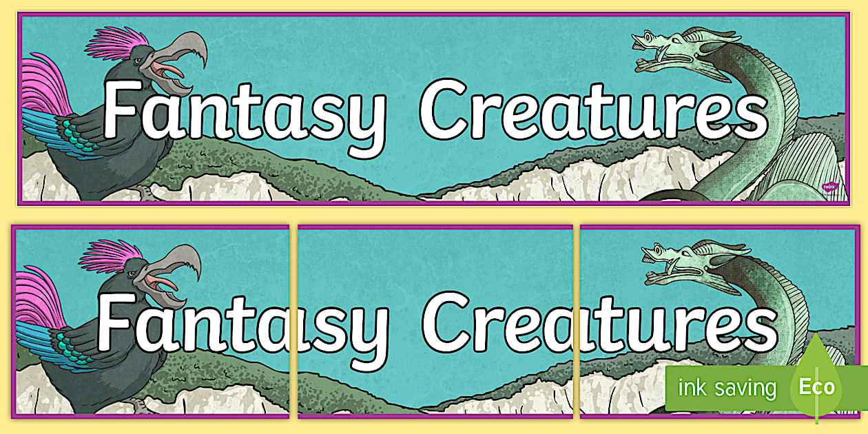Fantasy Creatures Display Banner (teacher made) - Twinkl