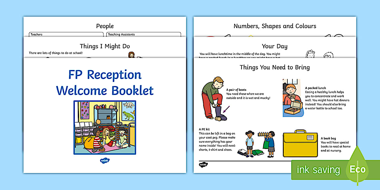 Black and White FP Reception Welcome Resource Pack - Twinkl