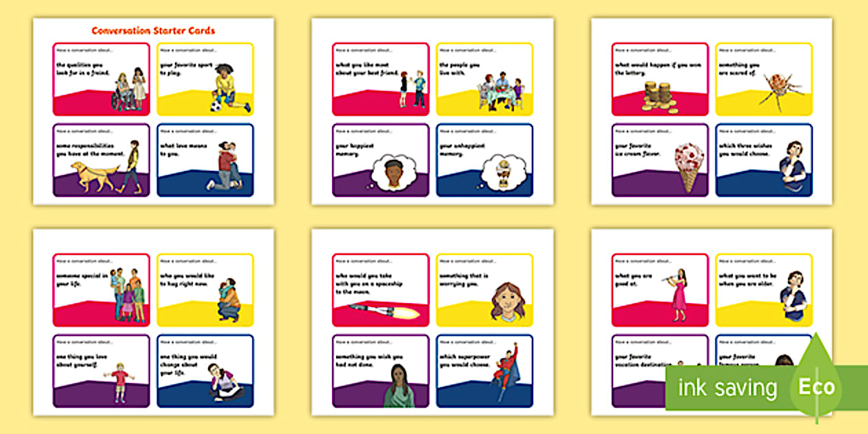 Conversation Starters for Kids - Prompt Cards (Teacher-Made)