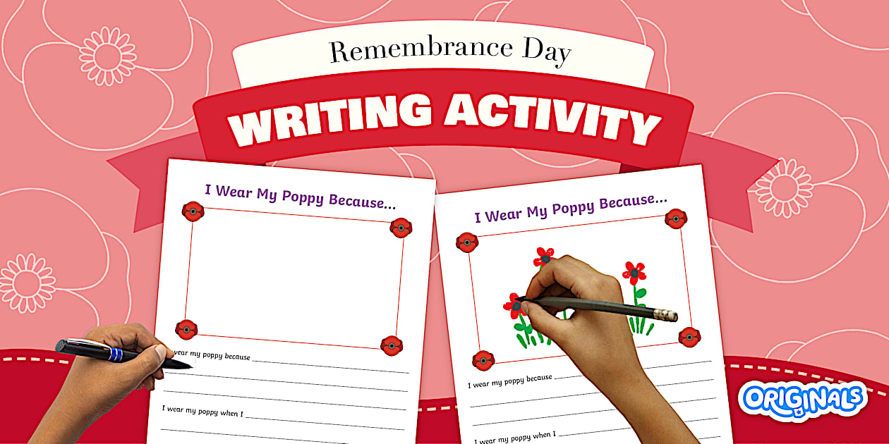 I Wear My Poppy Because... Writing Frame