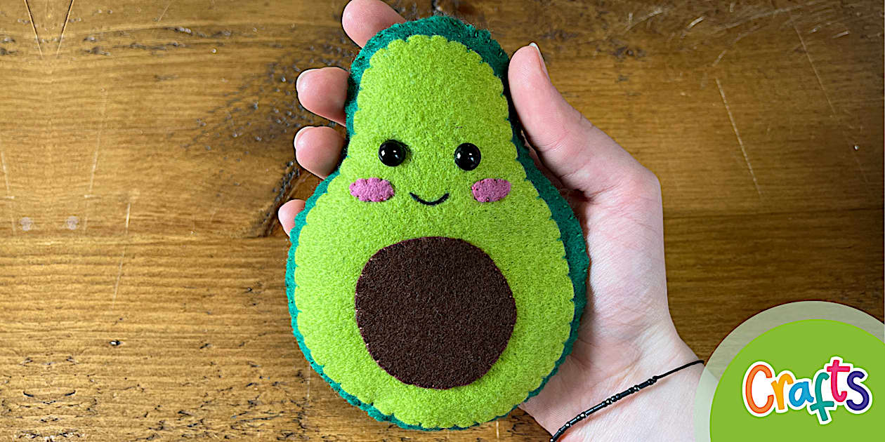 Felt Avocado Sewing Pattern | Twinkl Crafts (Teacher-Made)
