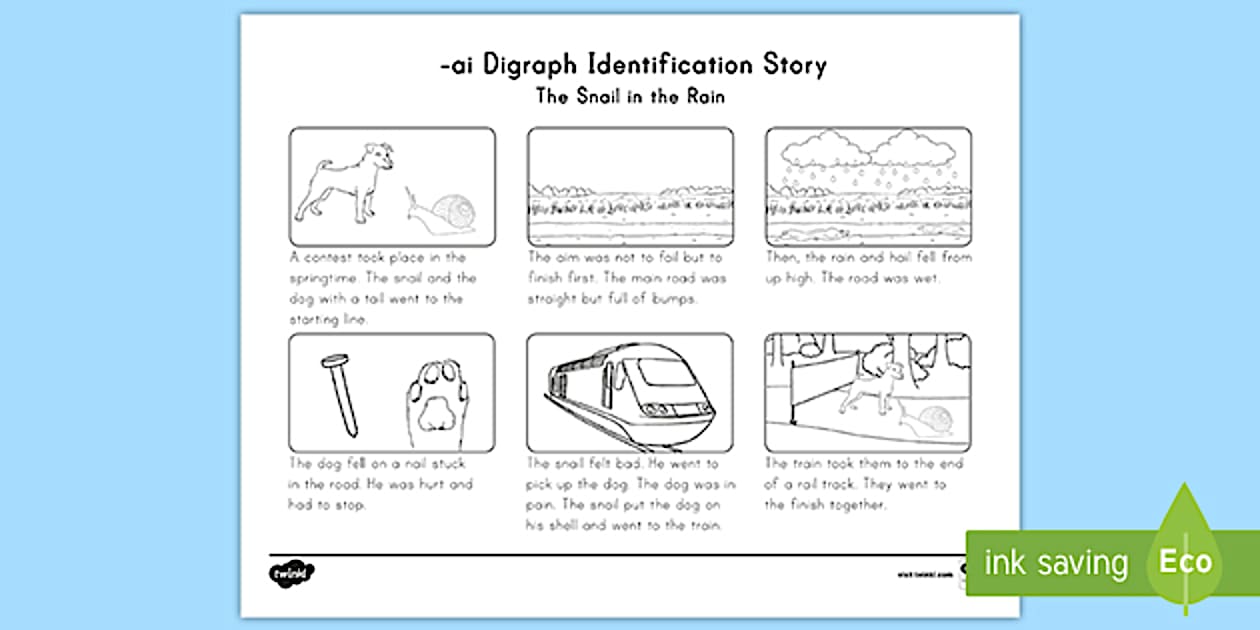 -ai Digraph Identification Story (teacher made) - Twinkl