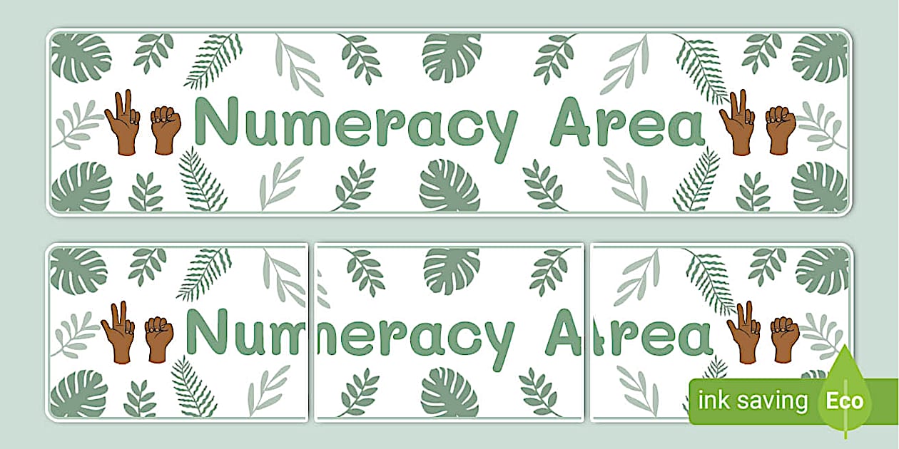 👉 Botanical-Themed Numeracy Area Display Banner - Twinkl