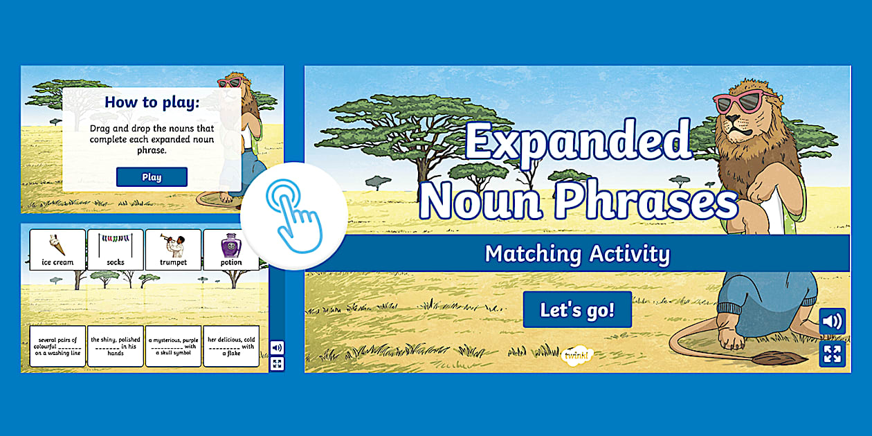 Expanded Noun Phrases KS2 English Matching Game - Twinkl